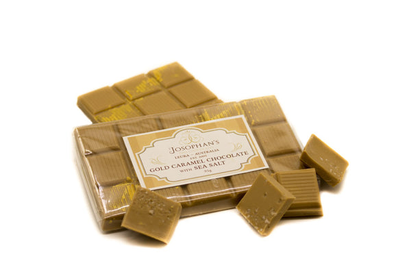 Gold Caramel Chocolate with Sea Salt - Josophan's Fine Chocolates